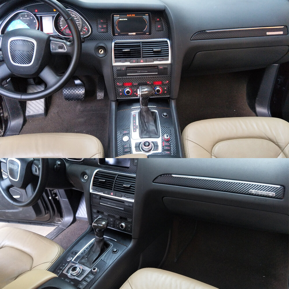 Наклейки из углеродного волокна для защиты интерьера Audi Q7 4L 2005 - 2015