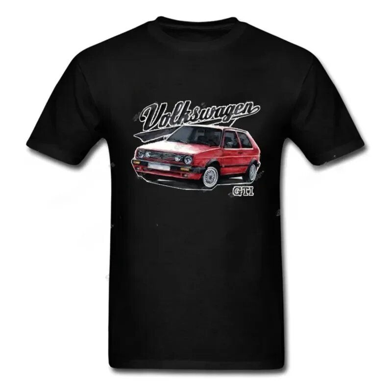 Мужская футболка Golf mk2 L, Черный, black