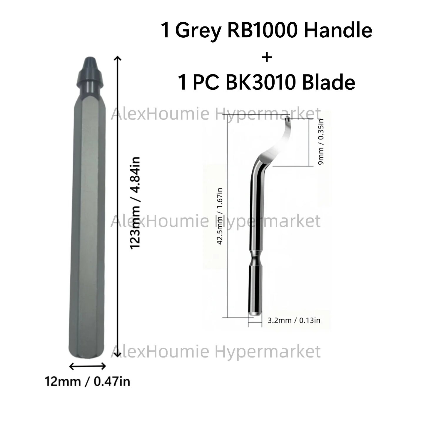 Ручка RB1000 Grey X Лезвие BK3010