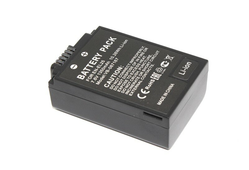 Аккумуляторная батарея для фотоаппарата Nikon Z50, Z50 ZFC (EN-EL25) 7.6V 1350mAh Li-ion
