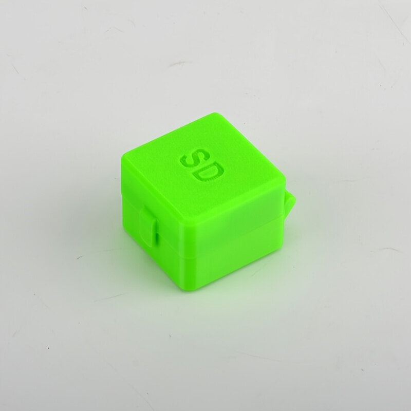 Квадратный футляр для хранения карт памяти, зеленый, на 4 SD и 8 microSD