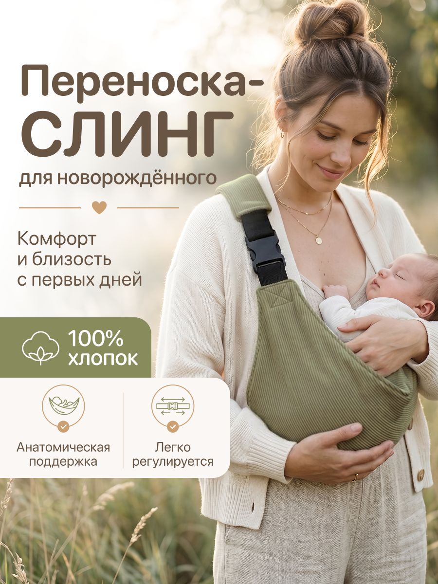 Переноска слинг для новорожденного