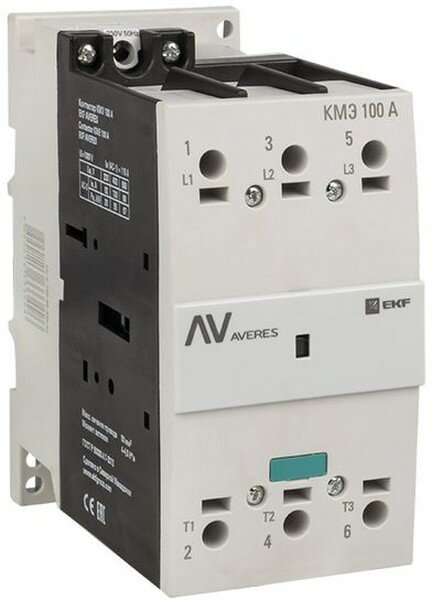 Контактор КМЭ 100А 400В АС/ EKF AVERES ctr-s-100-00-400-av