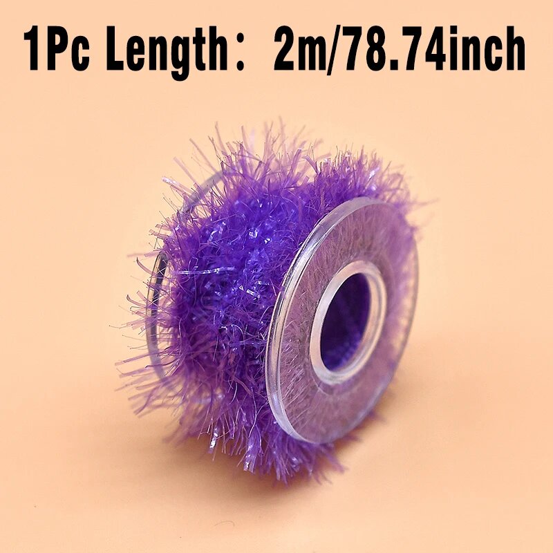 2 м/ложка, перламутровая катушка из синели кактуса, нить для завязывания мушек для украшения тела и материала