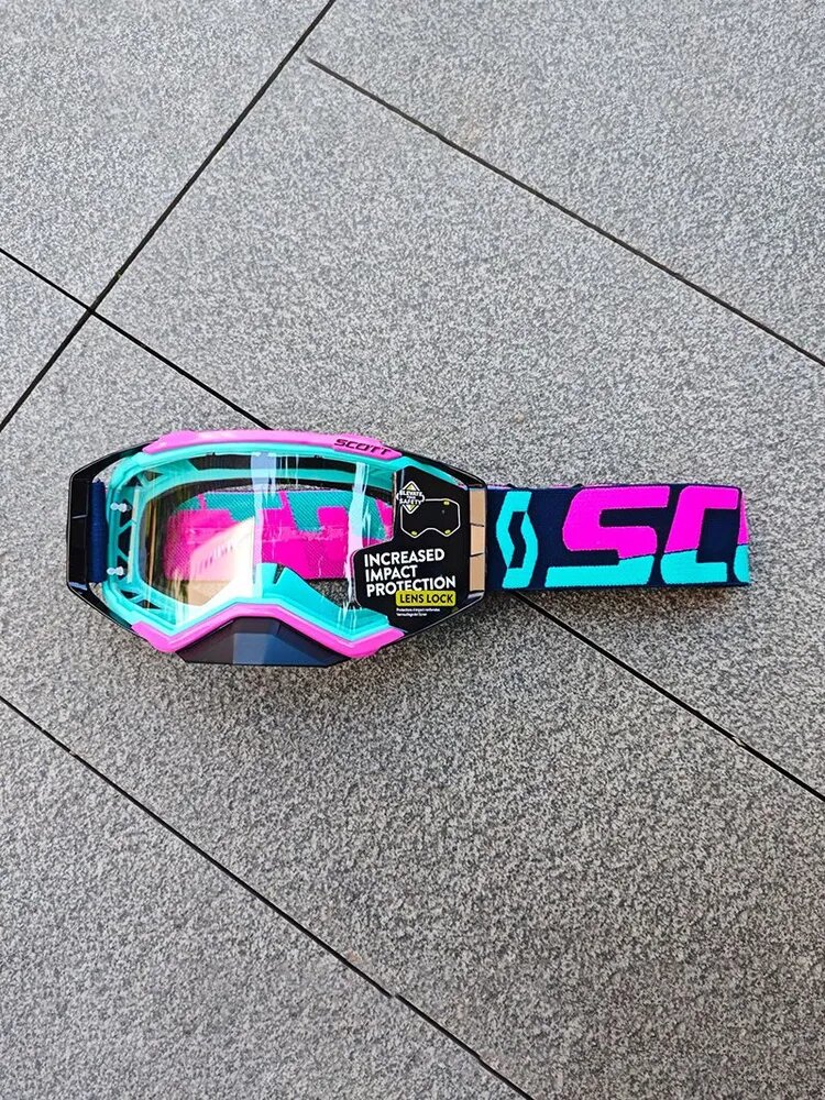 Мотоочки SCOTT, прозрачные линзы, для бездорожья, пластик, размер One size