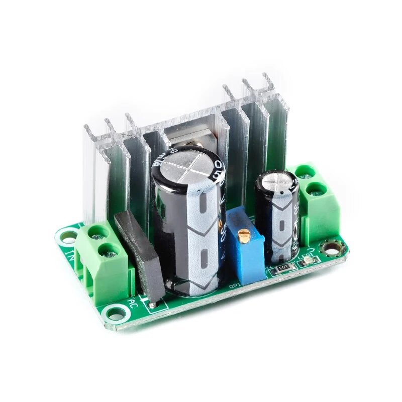 Плата питания регулируемого регулятора напряжения LM317, регулируемый модуль питания, модуль линейного регулятора напряжения с выпряминием и