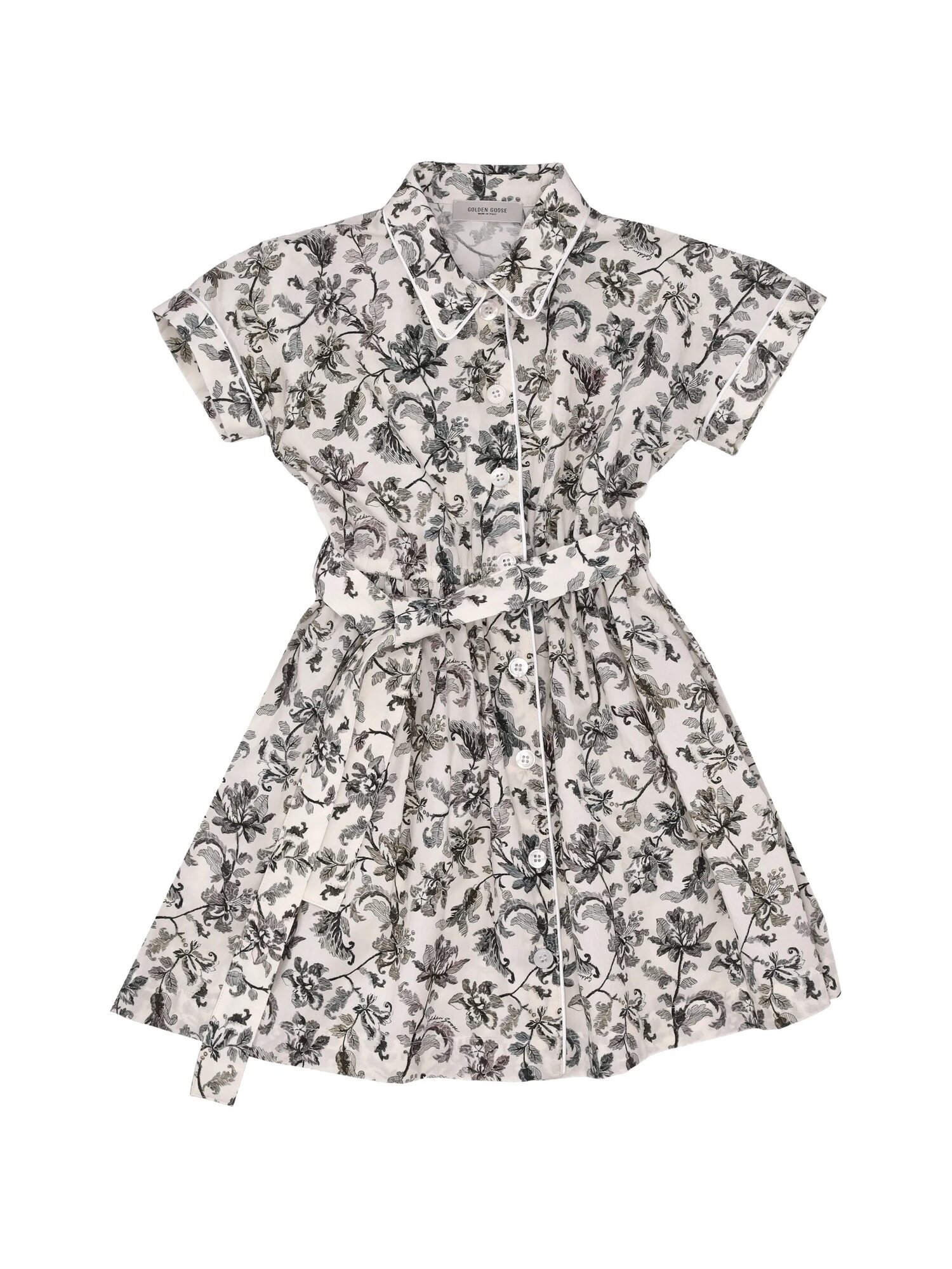 Платье Edge piping floral print dress