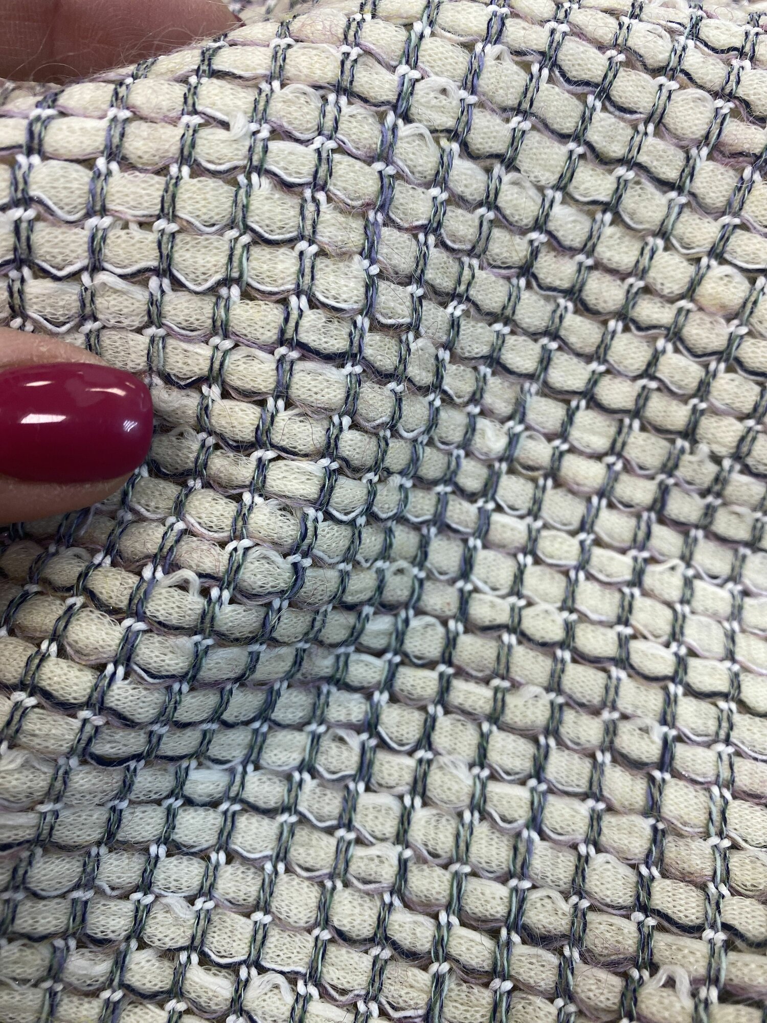 Ткань шанель (Италия) 80% шерсть 10% хлопок 10% мохер ш-150см отрез 0.7 м