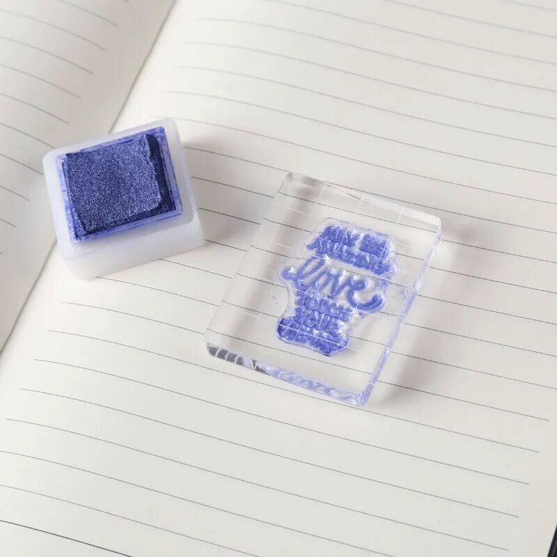5x4 см Прозрачный акриловый блок штампа Прозрачный инструмент для тиснения
