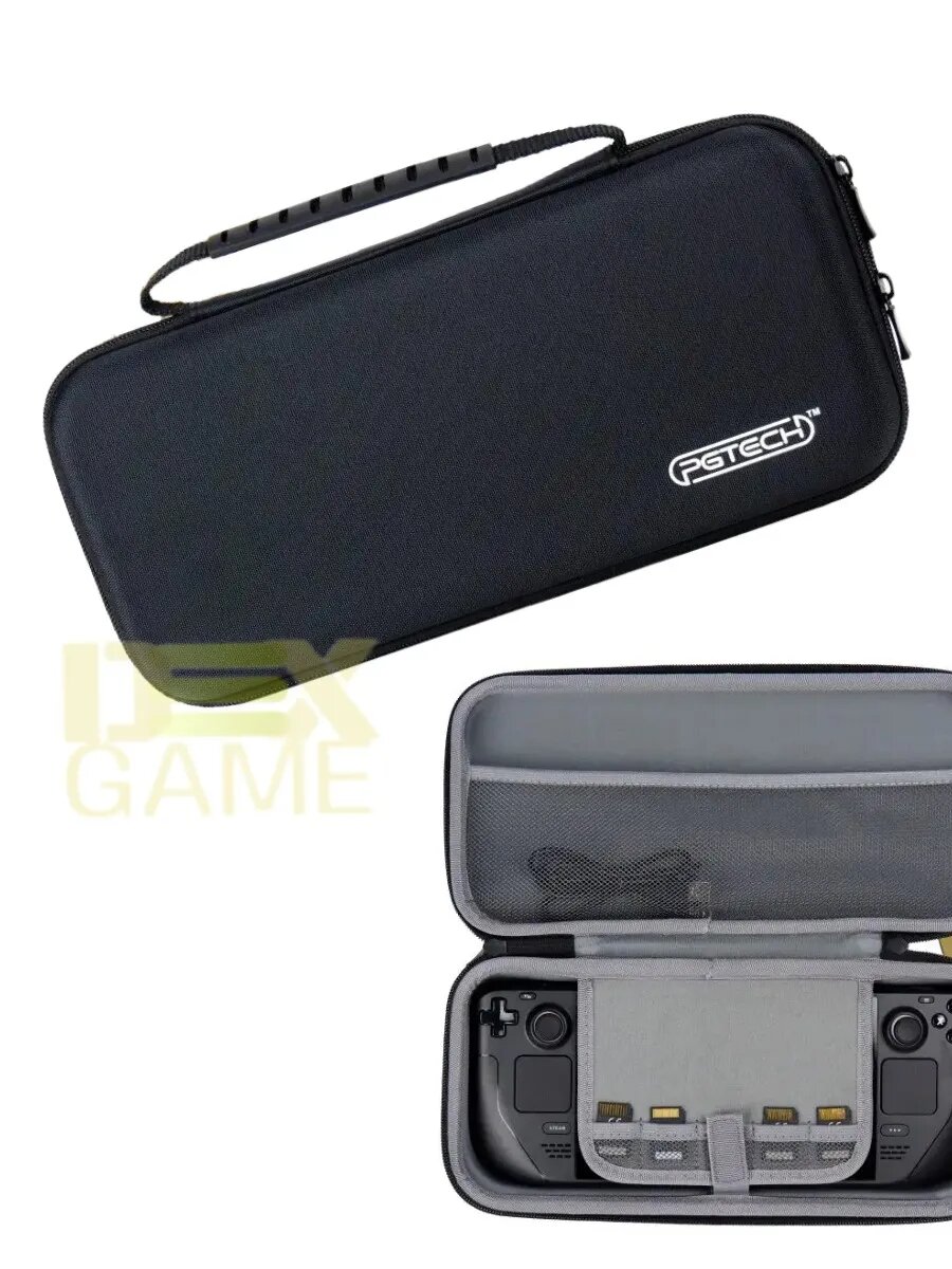 Сумка/кейс для консоли Valve Steam Deck и аксессуаров, противоударный, черная, 1 шт