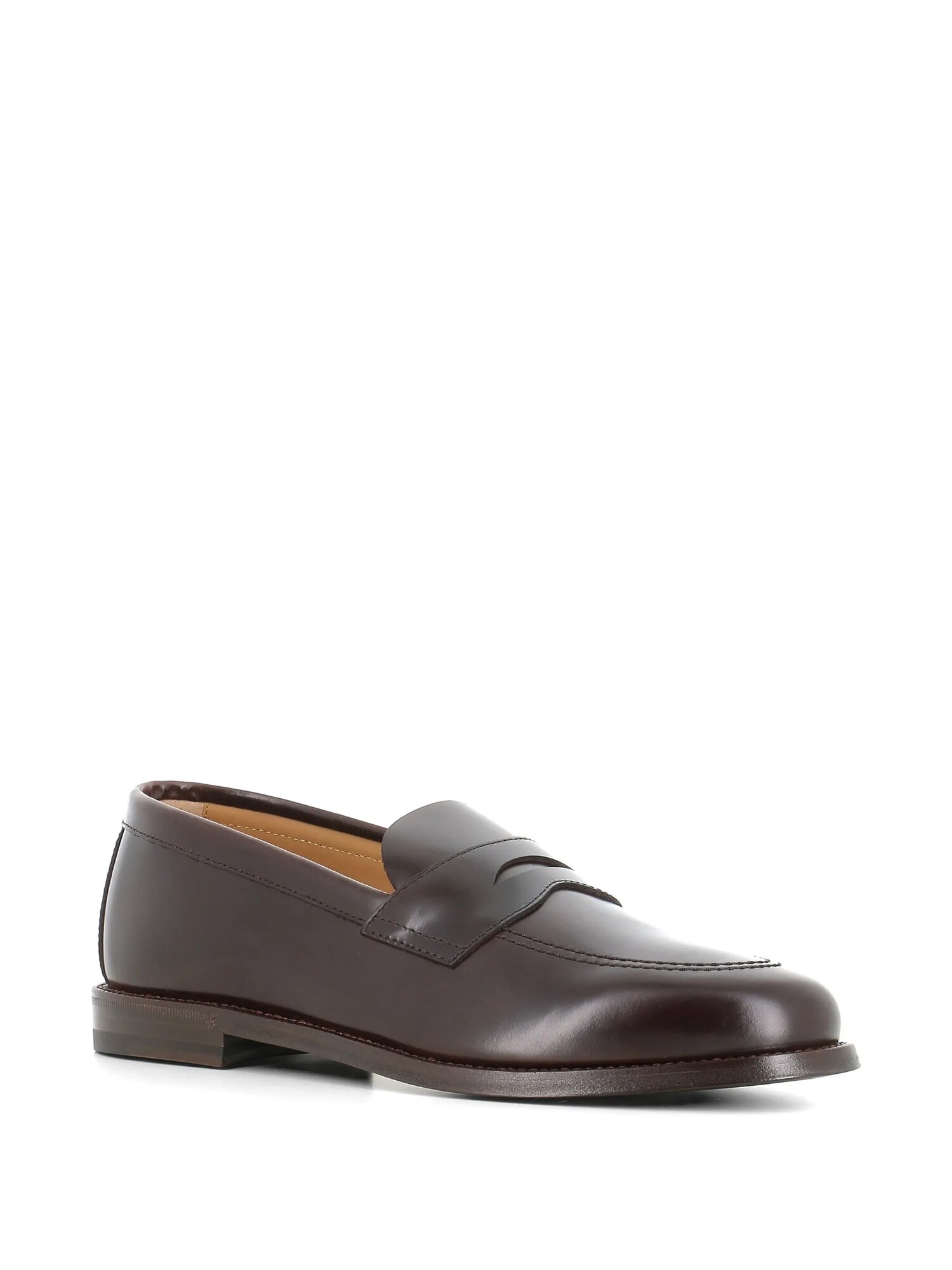 Лоферы HENDERSON BARACCO Penny-strap leather loafers, размер 42, brown — фото 1
