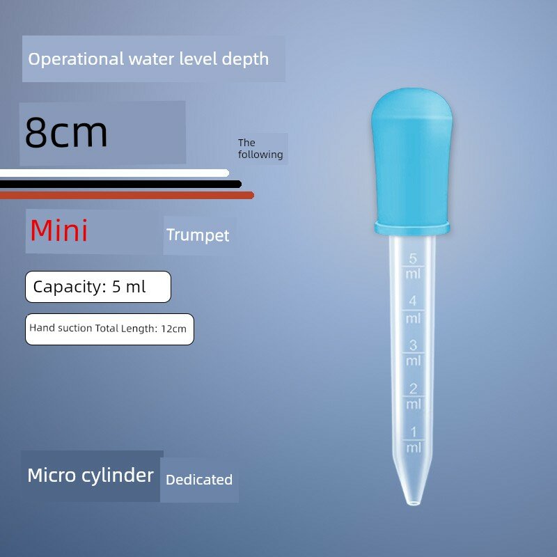 Мини-сифон для аквариумов на столе, компактный синий дизайн, обязательный инструмент для чистки