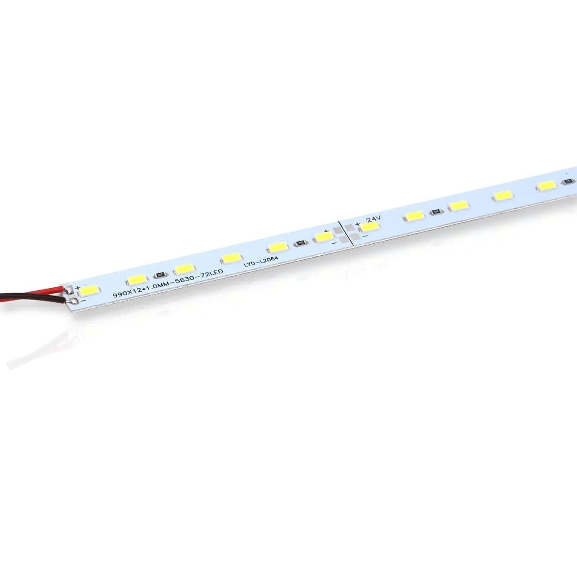 Светодиодная линейка 5630, 72 led, G100 (24V, 36W, white). Кол-во 2 шт.