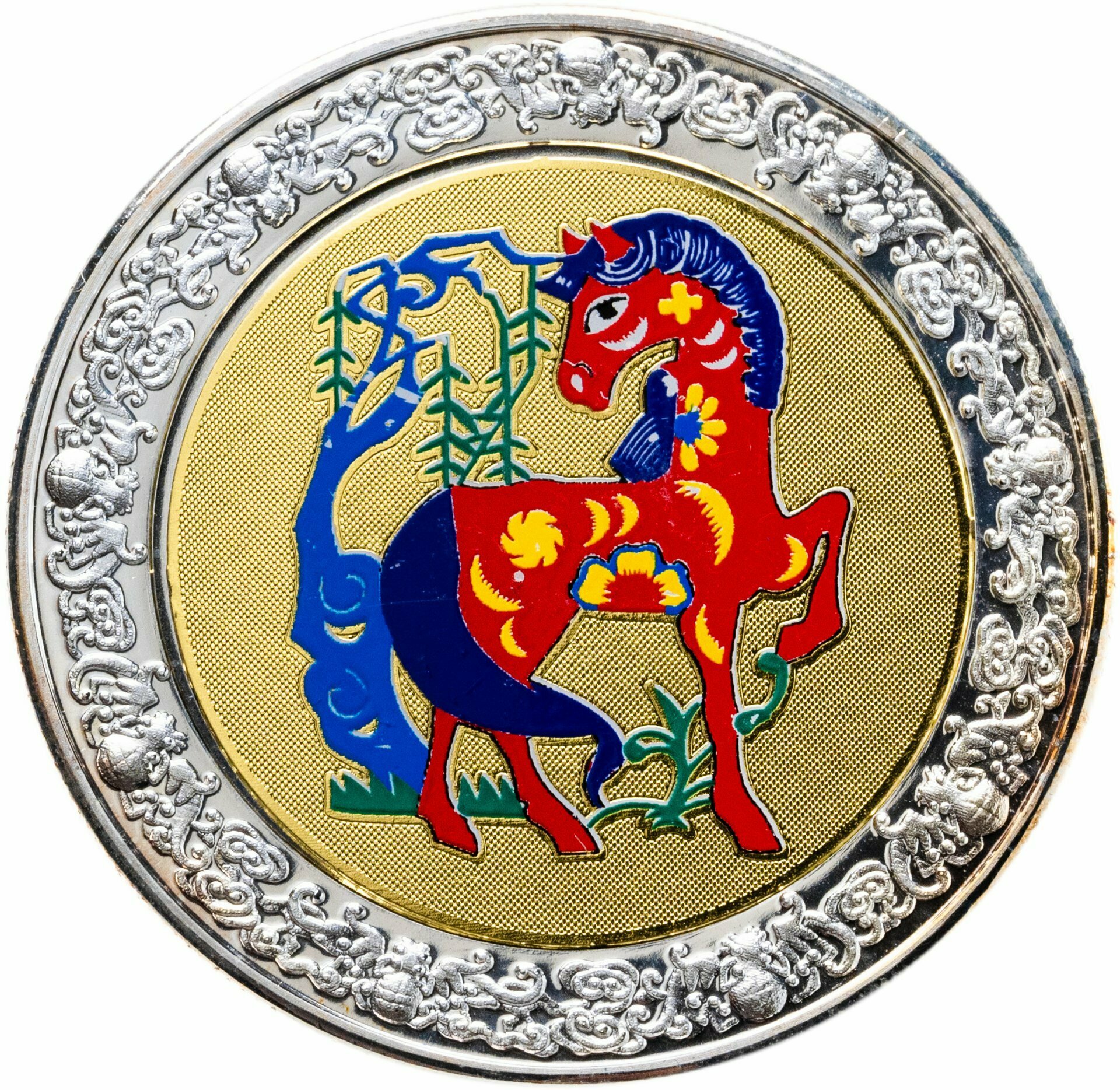 Малави 5 квач 2005 "Лунный календарь - лошадь", Мельхиор медь-никель, в сохранности Proof