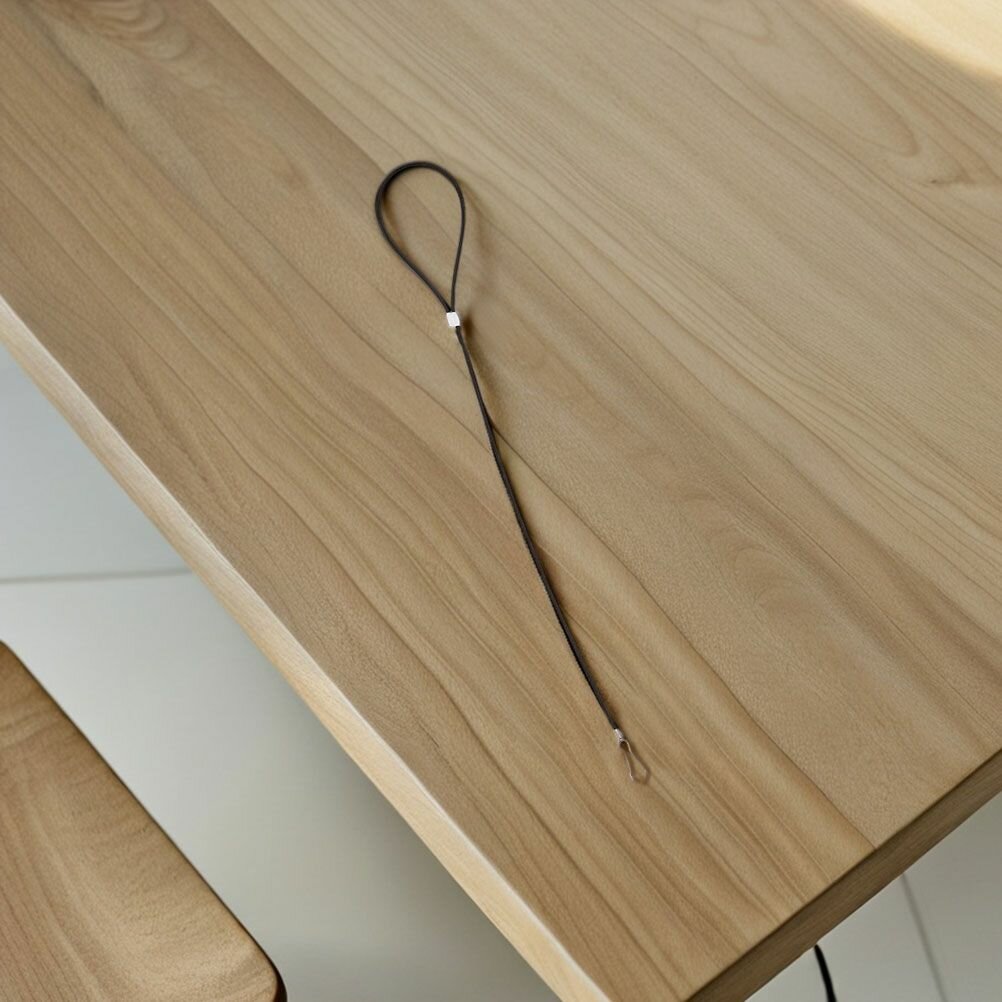 Регулируемые дверные защёлки с тросом из чёрной нержавеющей стали, 8 частей