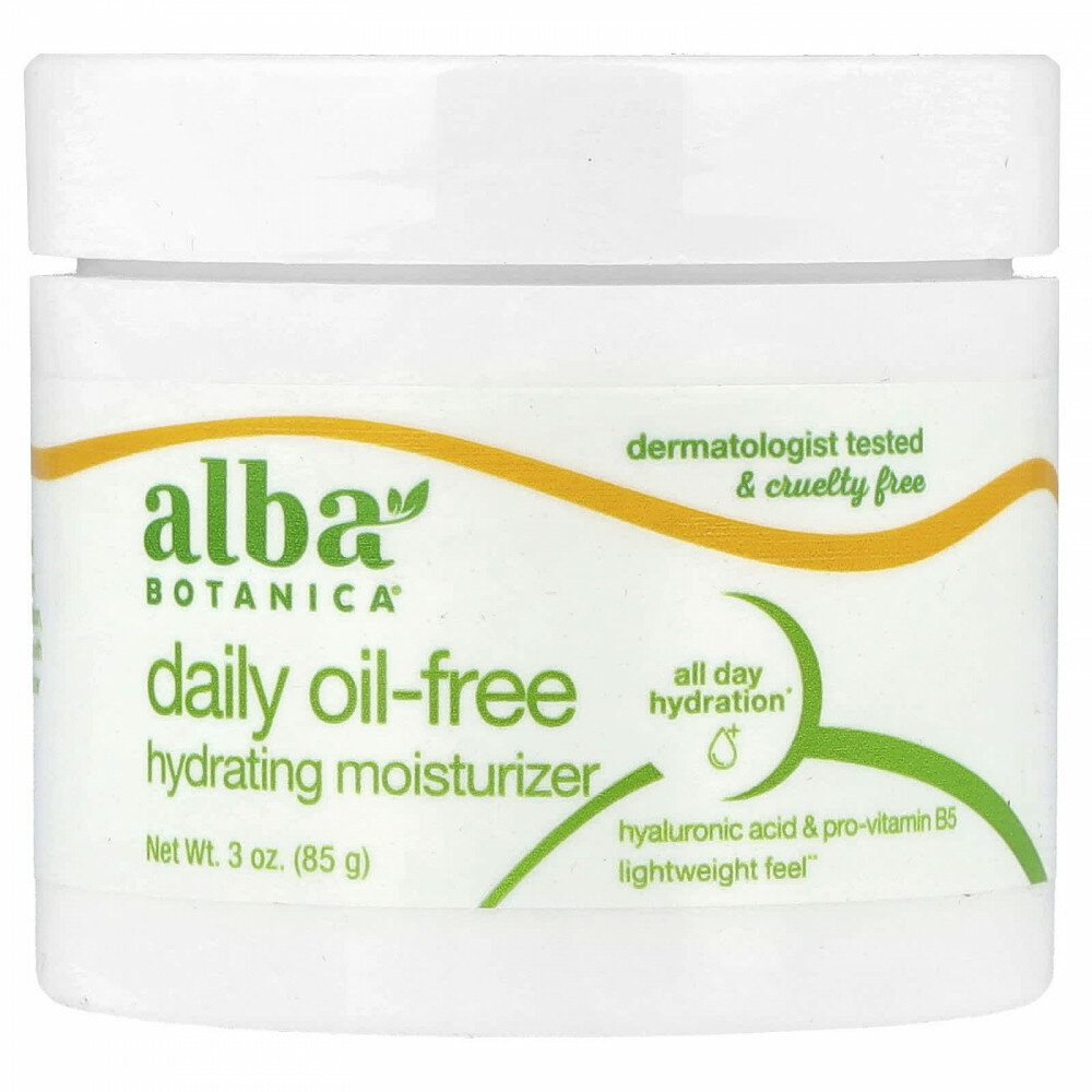 Alba Botanica, Гавайское увлажняющее средство без масла, очищающее алоэ и зеленый чай, 85 г (3 унции)