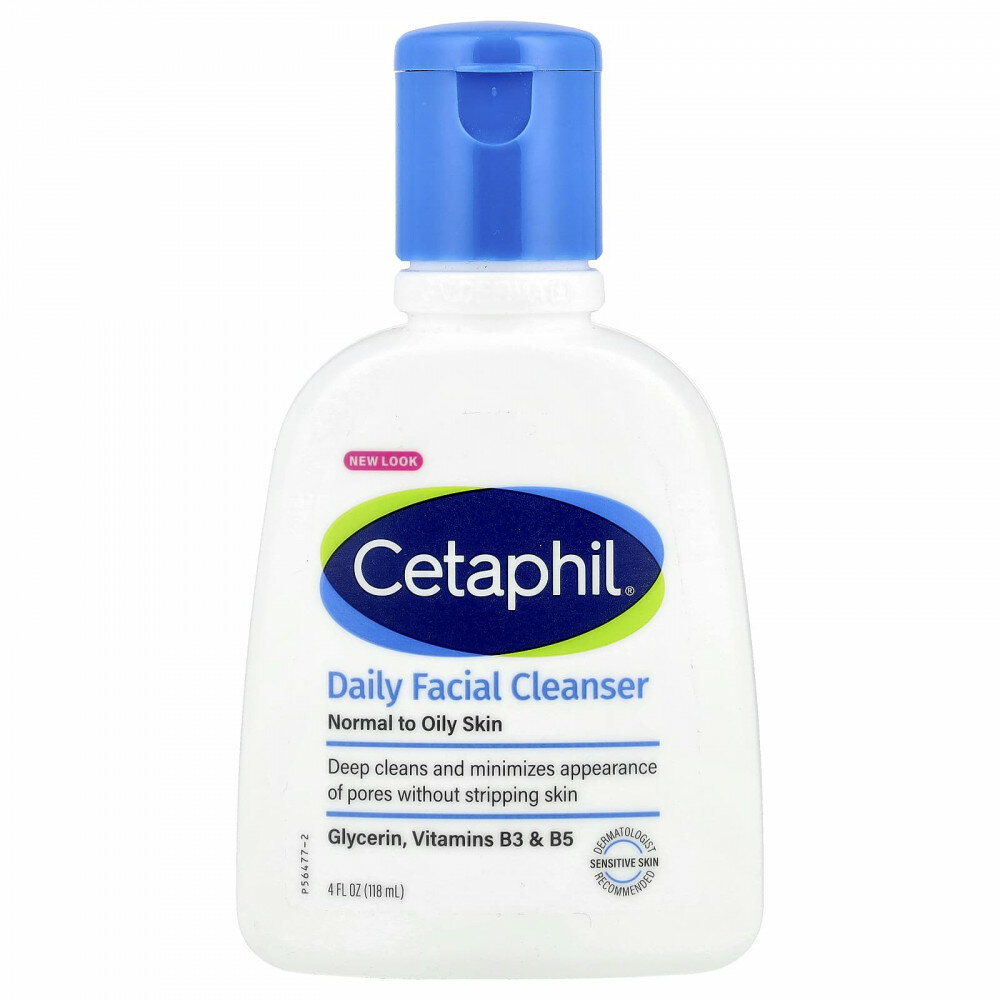 Cetaphil, Ежедневное очищающее средство, для нормальной и жирной кожи, 118 мл (4 жидк. Унции)