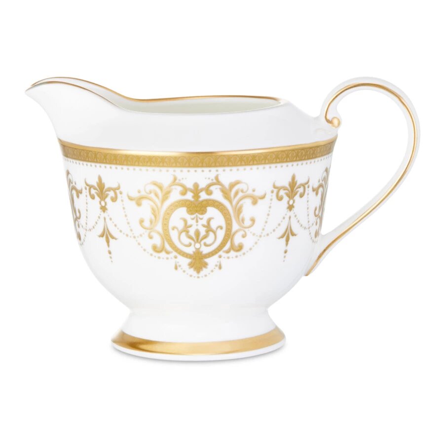 Молочник Narumi Золотая тиара 200 мл, фарфор костяной