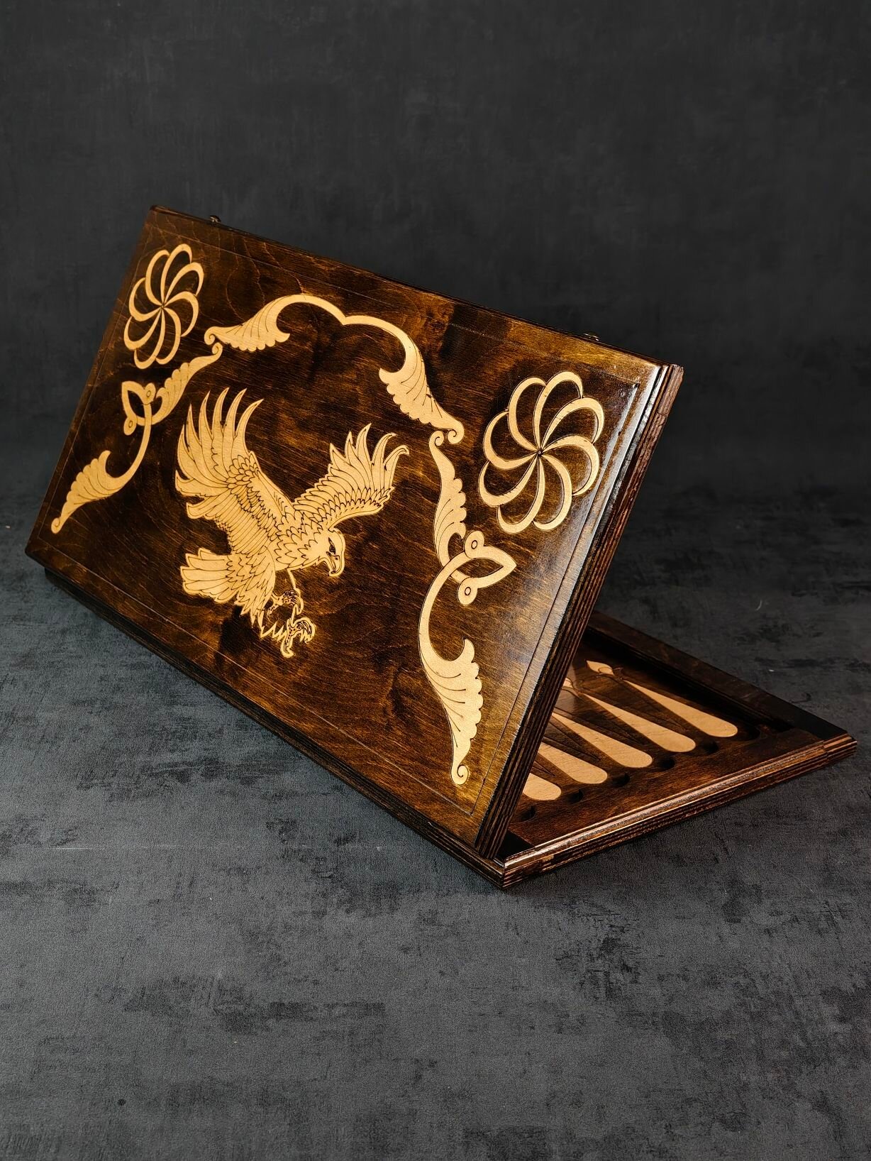 Нарды Деревянные Лакированные "Орел" большие 60см