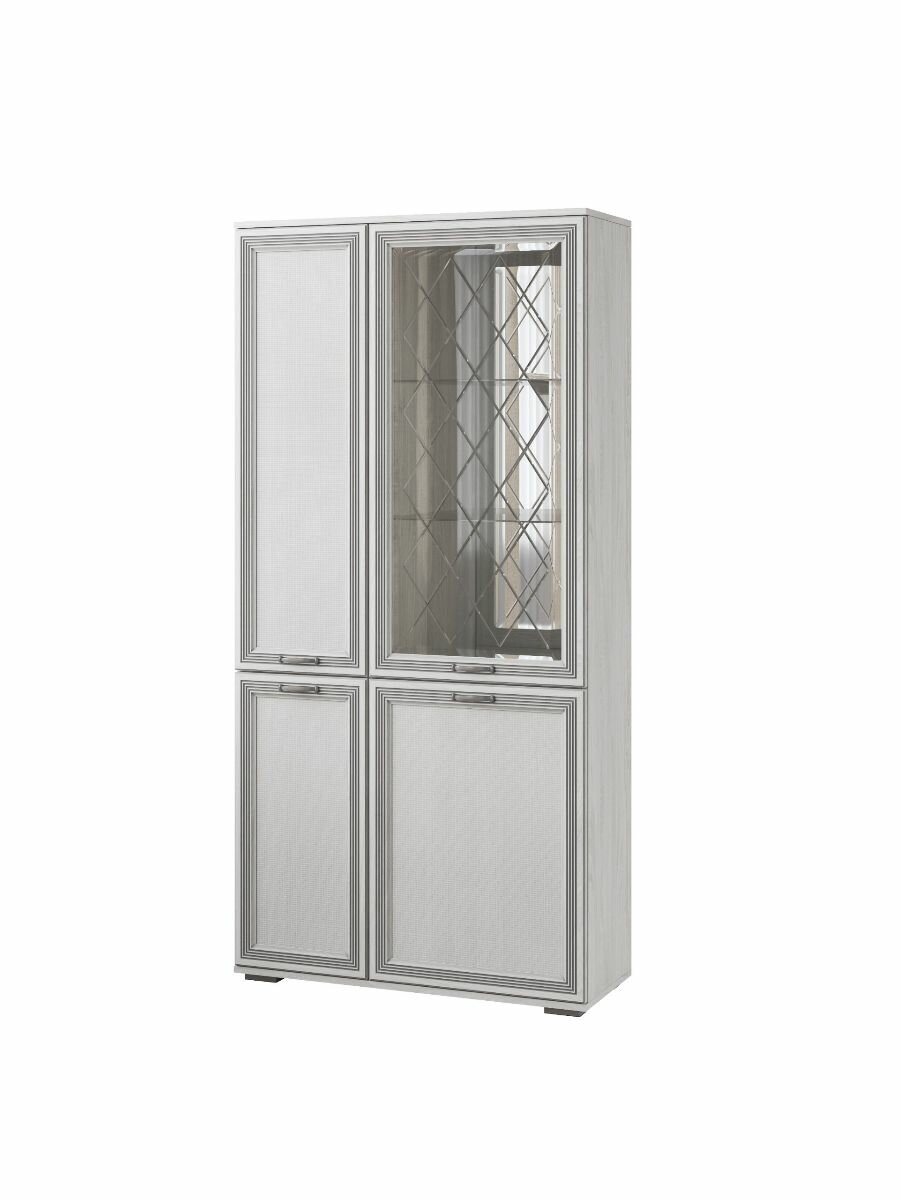 Домани Шкаф-витрина распашной Ливорно ЛШ 6, 900х1852х350, Ясень анкор светлый