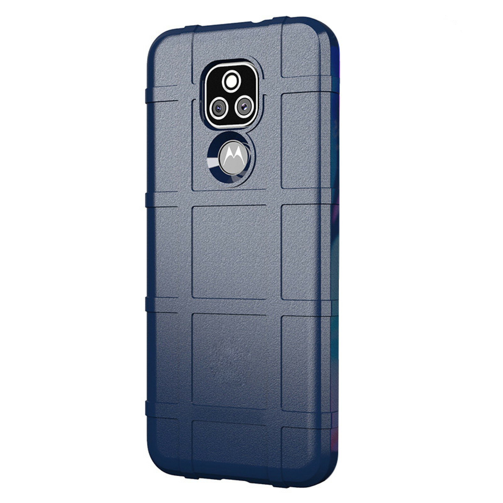 Чехол-бампер MyPads для Motorola Moto E7 Plus (XT2081-2) противоударный, усиленный, синий