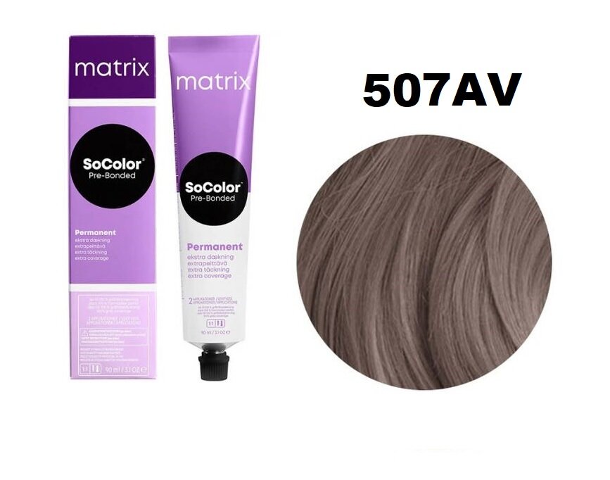 Matrix краска Socolor Pre-Bonded 507AV блондин пепельно-перламутровый 90 мл Матрикс