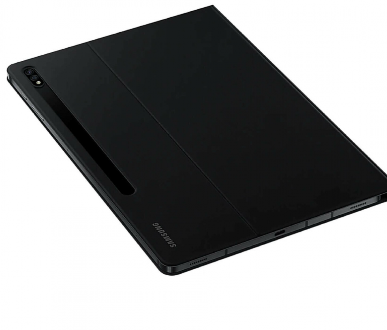 Чехол-книжка MyPads для Samsung Galaxy Tab S7+ и S8 Plus с дизайном Book Cover, черный