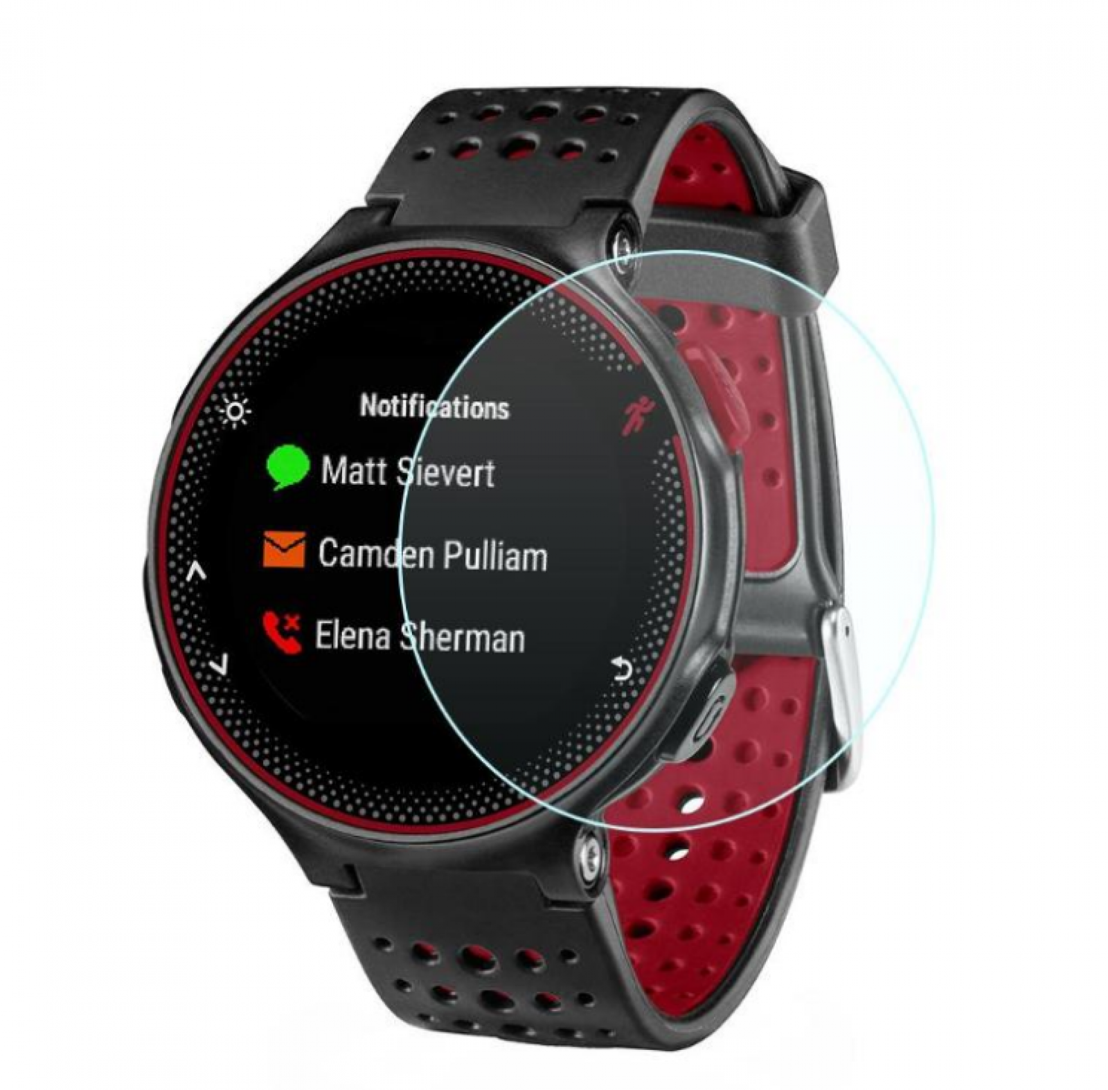 Защитное закаленное стекло MyPads для умных часов Garmin Forerunner 220/225 с олеофобным покрытием