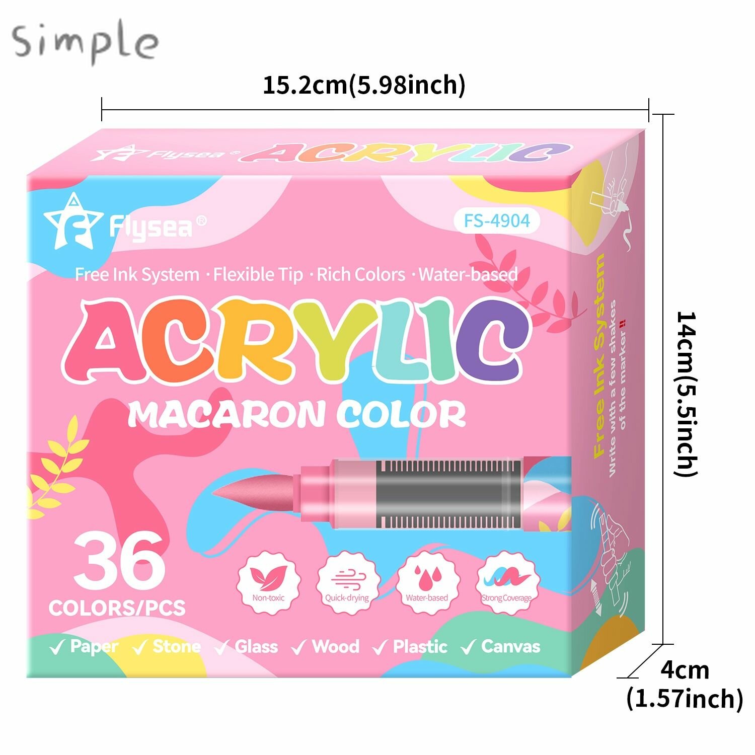 Акриловый маркер для макарон