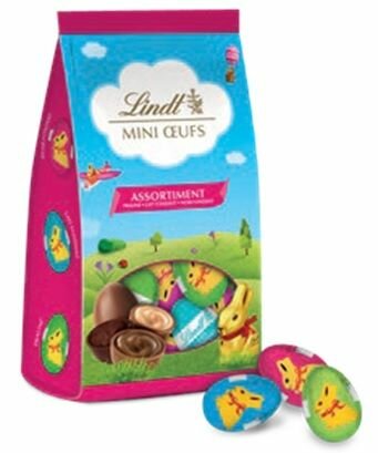 Яйца шоколадные LINDT Mini Eggs ассорти /пакет/ 180г