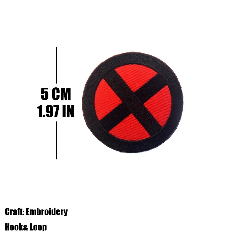 Классический логотип X-men, военная нашивка, тканевая вышитая нашивка, тактические наклейки для одежды с крючком и петлей