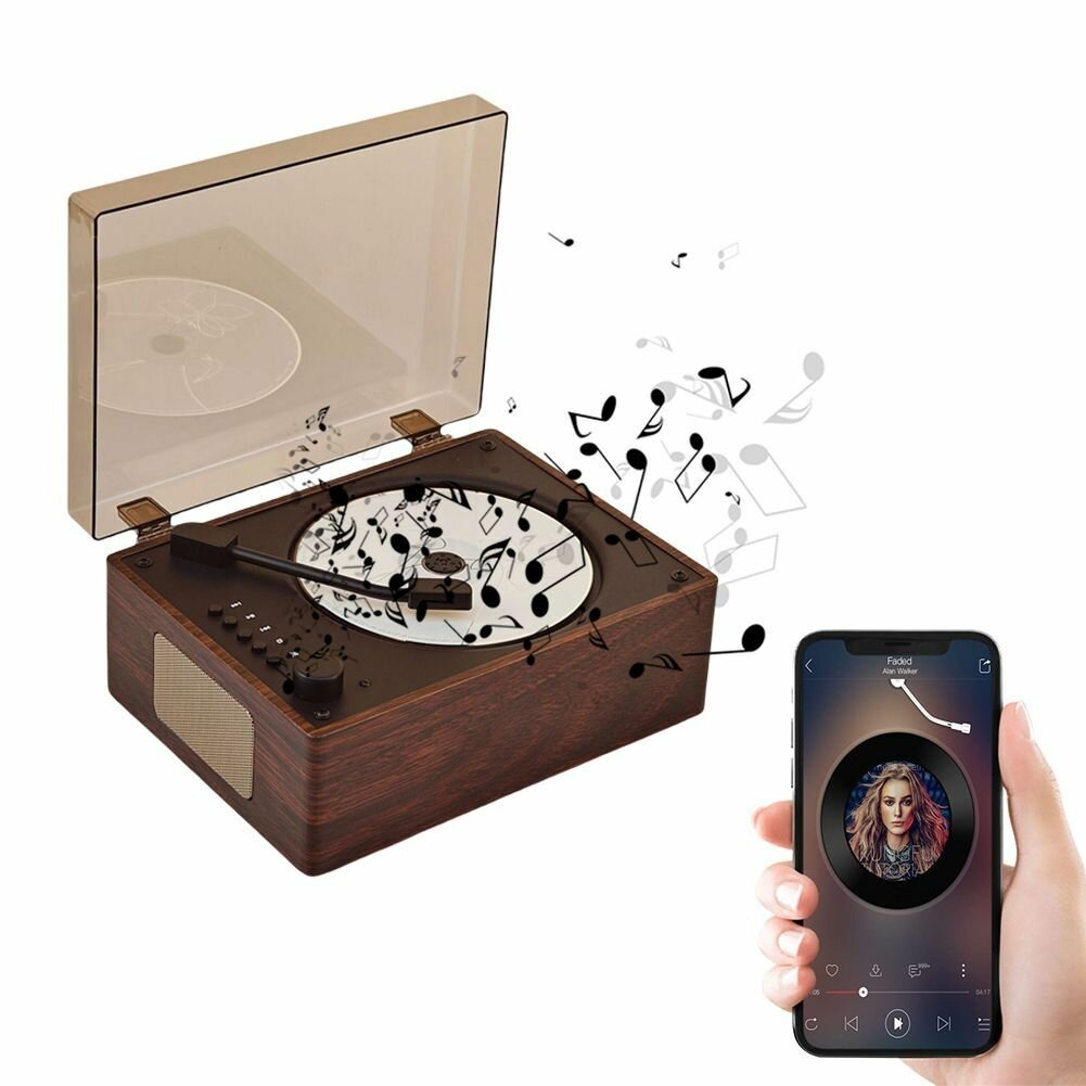 Портативный проигрыватель компакт-дисков, перезаряжаемый Bluetooth-совместимый музыкальный проигрыватель 5.0 с пультом дистанционного управления