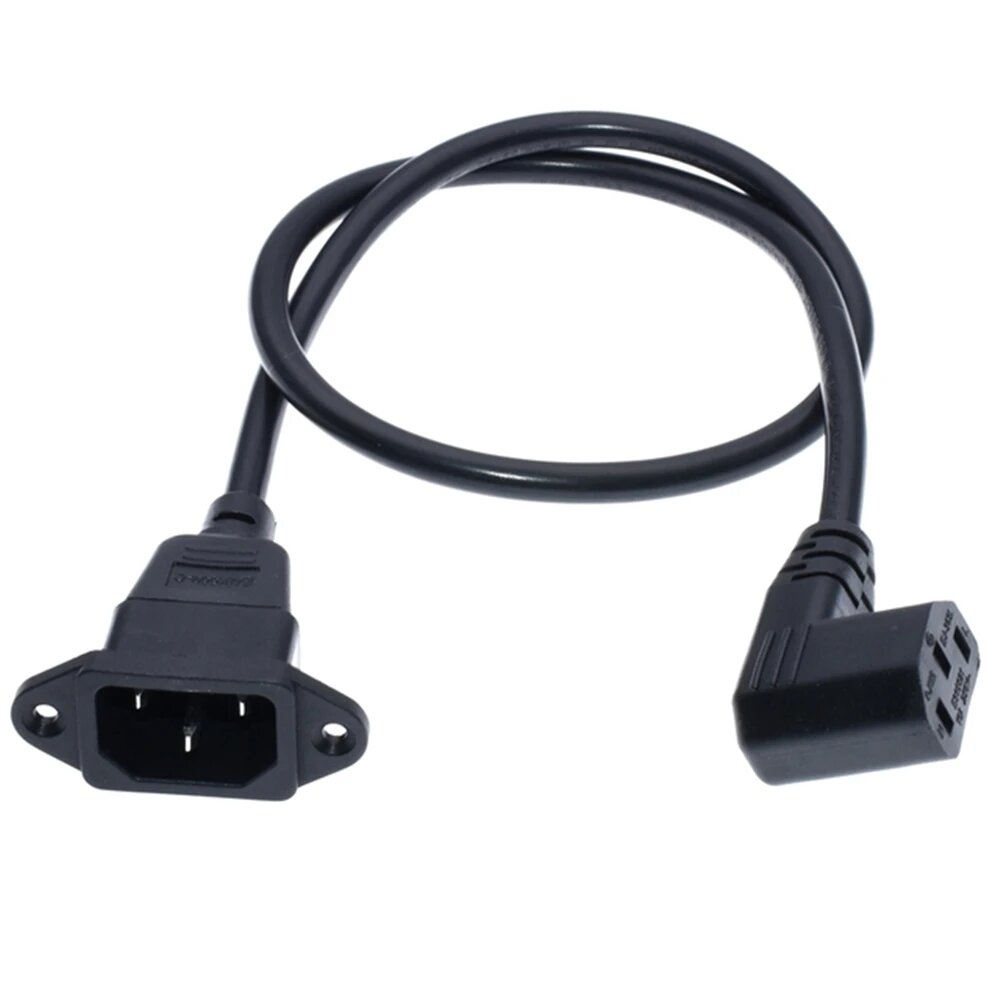 Удлинитель IEC C14-C13, Left Angled, 60 см, 10A, 125-250V