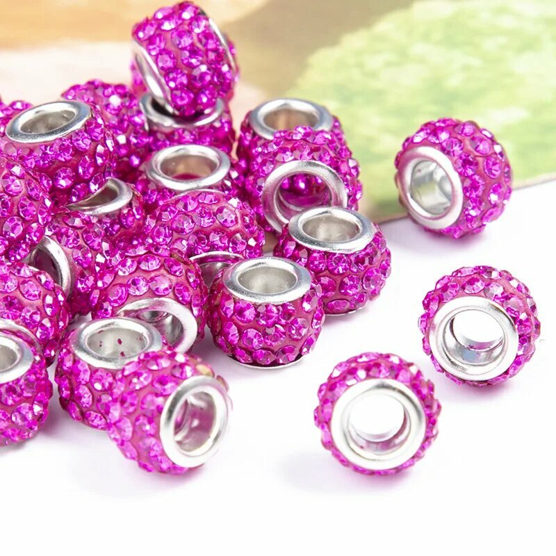 Бусины-шарики из смолы со стразами, 20шт, Цвет: 2