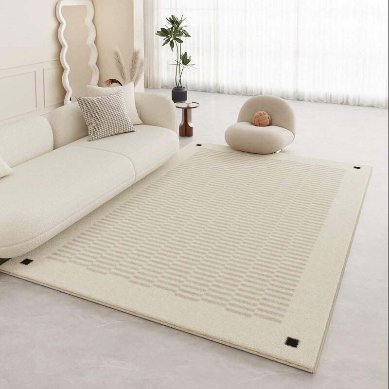 Современный минималистичный ковер из искусственного кашемира для гардеробной, спальни, большой площади, ковровое покрытие для гостиной, под диван и журнальный столик.