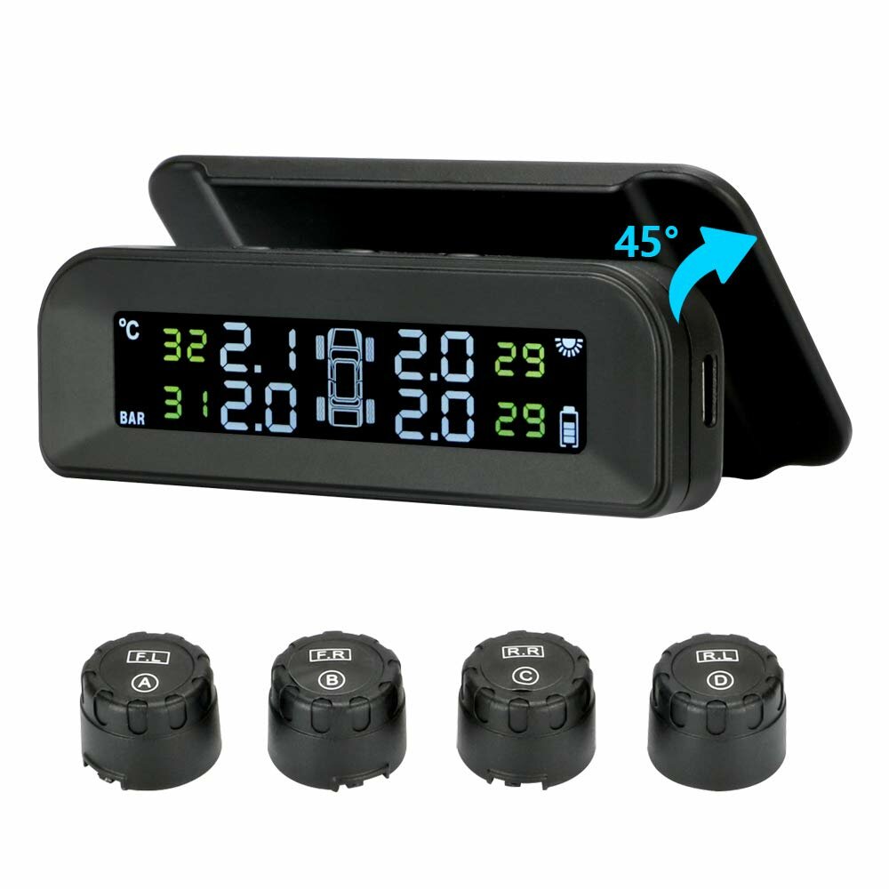 Система контроля давления в шинах, беспроводная солнечная система TPMS, монитор давления в шинах, установленный на оконн