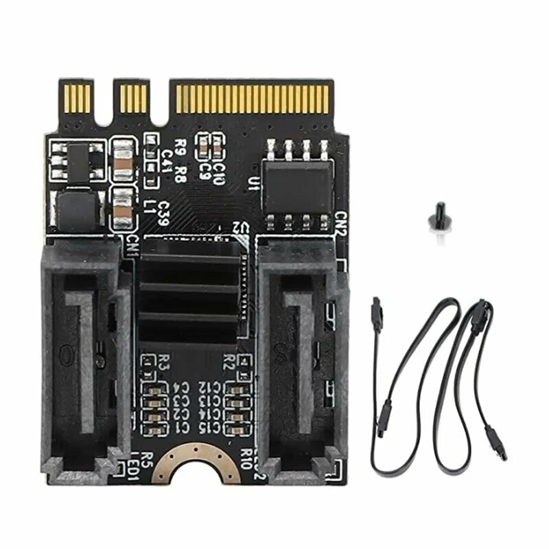 Плата расширения M2 совместим с SATA3.0 KEY A + E WIFI Карта адаптера жесткого диска M.2 без установки драйвера JMB582 Chip