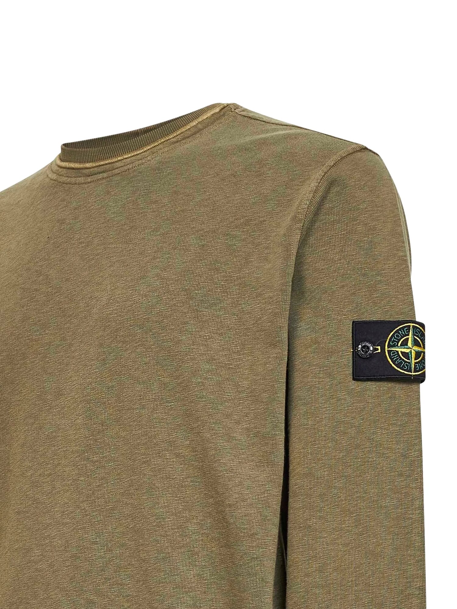 Толстовка Stone Island Ribbed logo-patch sweatshirt, размер 2XL, , green — фото 1