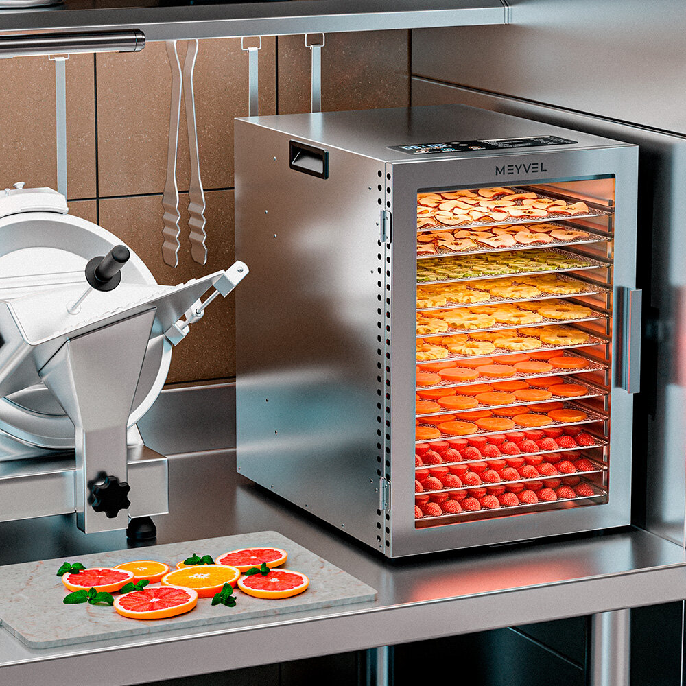 Сушилка для овощей, фруктов, пастилы, мяса, дегидратор электрический MDH12-1S