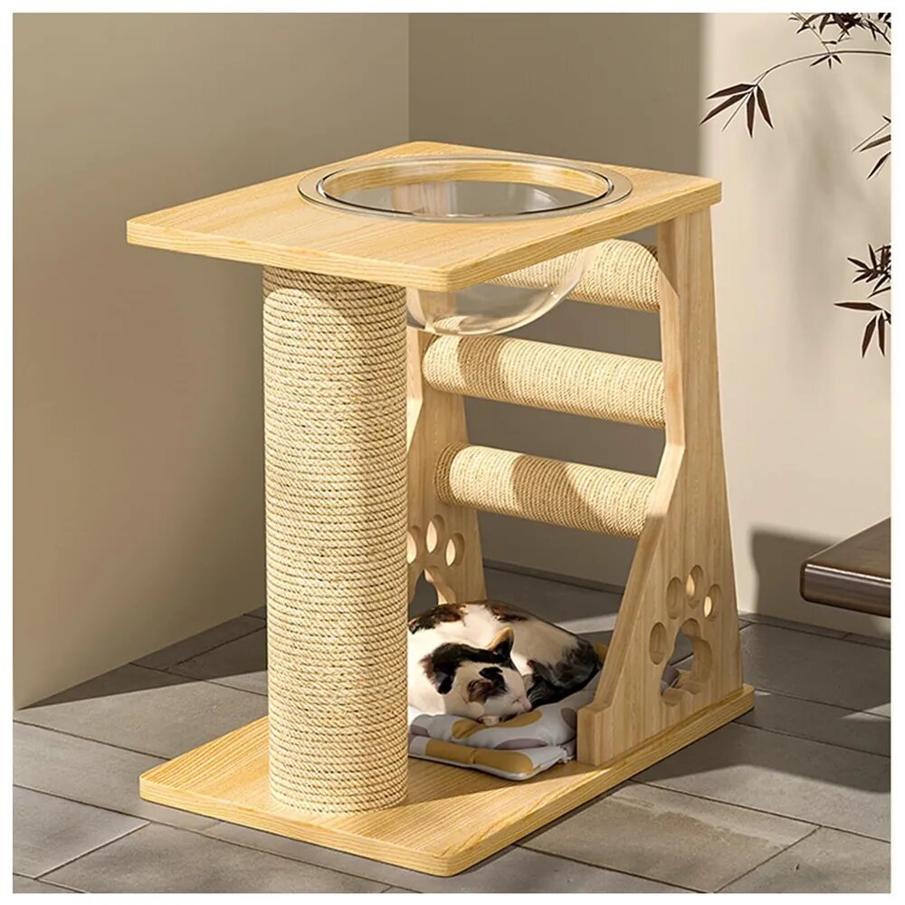 Вертикальное Кошачье дерево, Утолщенная стойка из сизаля