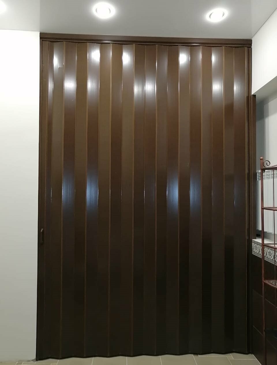 Дверь-гармошка BIG LINE 2530х1555 мм, венге полуматовый, магнитная защелка и колеса