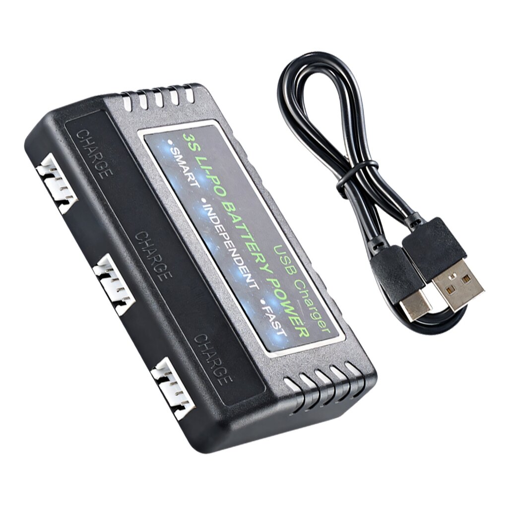 3-Слотное Зарядное Устройство 11,1 В Для Дистанционных Дронов Моделей Автомобилей С Дистанционным Управлением