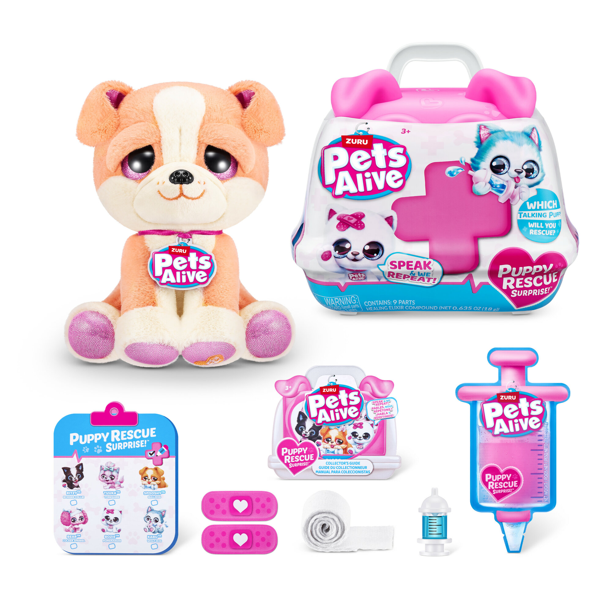 Интерактивная игрушка ZURU PETS ALIVE Puppy Rescue / Вылечи щенка, игрушки для девочек, 9540