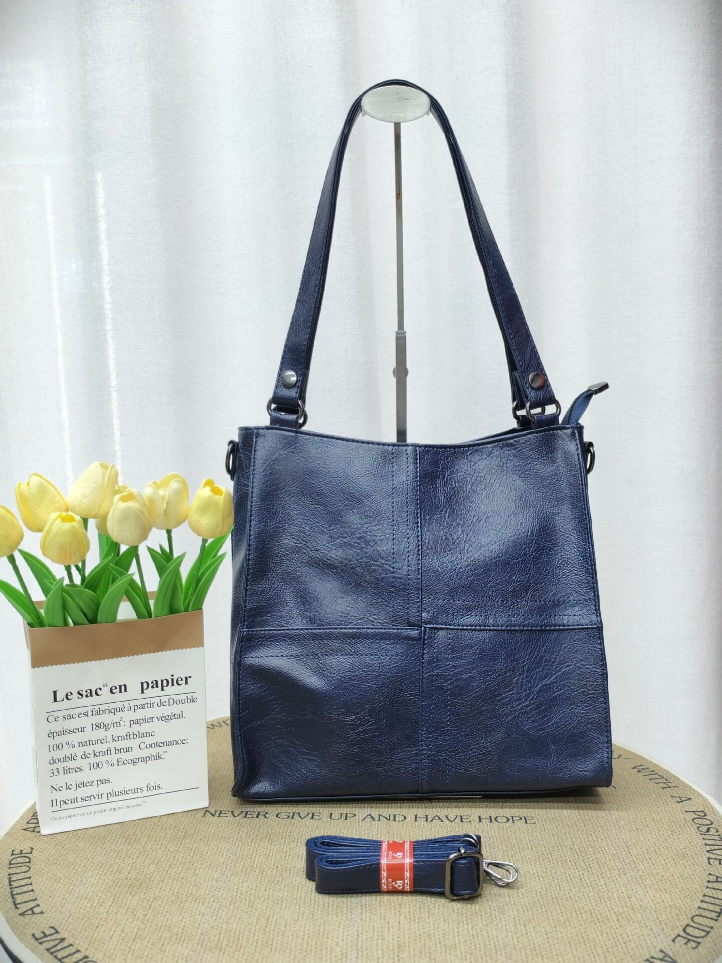 Сумка-тоут RUNYI с озоновой обработкой, вместительная сумка, популярная российская сумка-тоут через плечо.