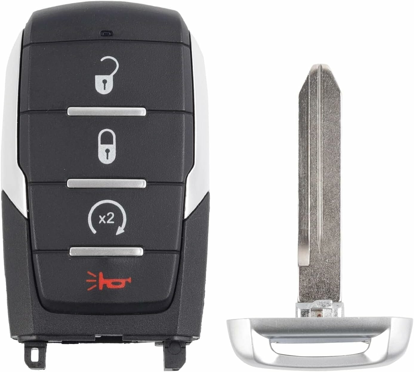 Умный брелок с 4 кнопками, совместимый с Ram 1500 2019-2024 гг, Автомобильный пульт дистанционного управления без ключа