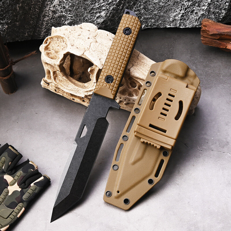 Нож Advancer Outdoor Knives для кемпинга, прямой нож, тактический нож для выживания высокой твердости, портативный нож для выживания в дикой природе.
