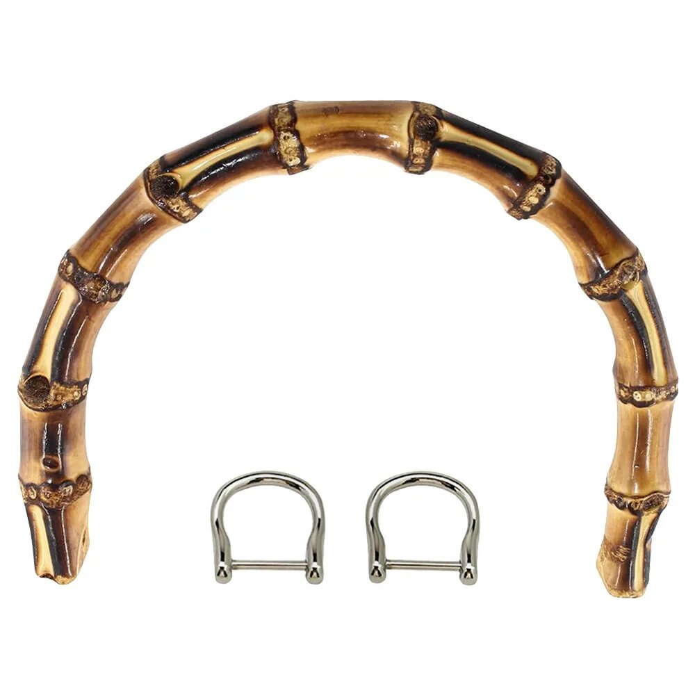 Бамбуковые ручки для сумки 15,5 см, цвет: Silver Buckle