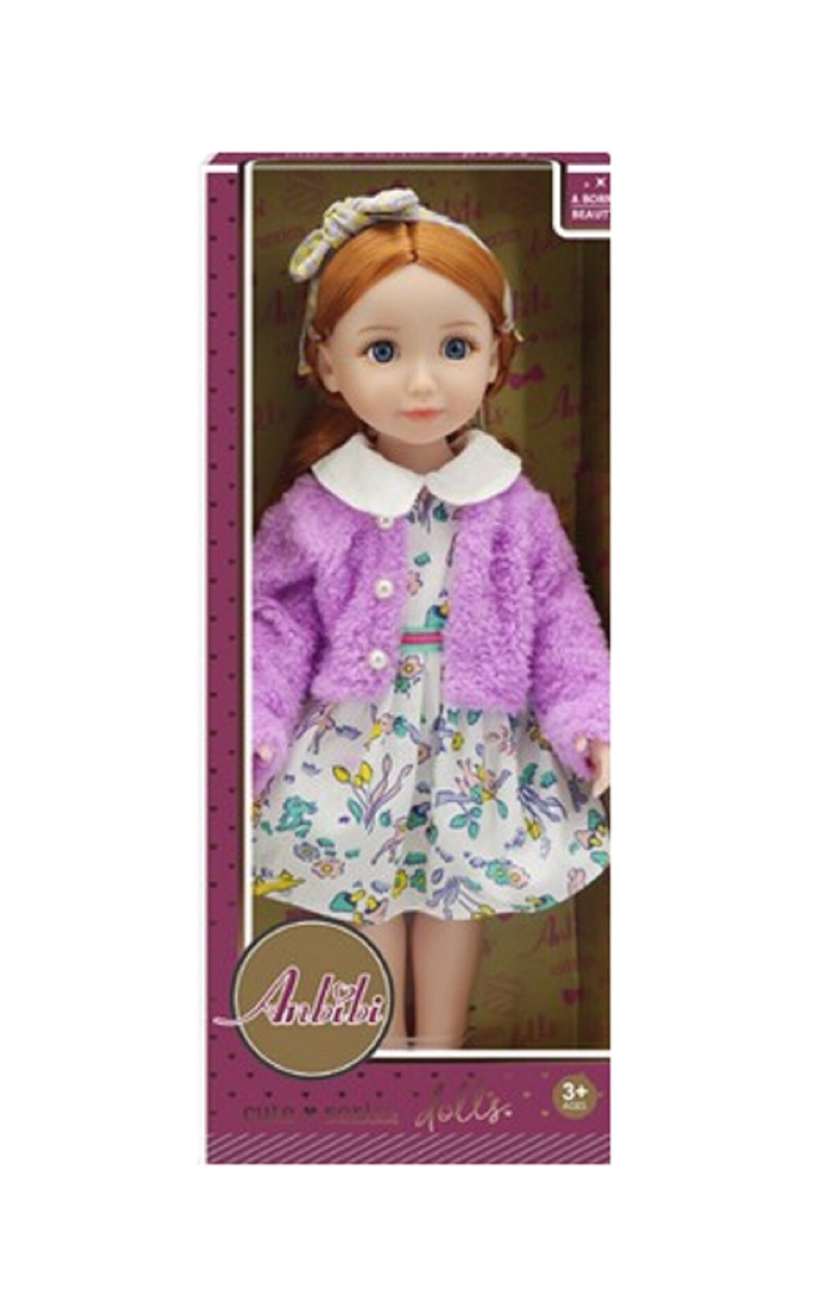 Кукла WEIXIN TOYS "Классическая кукла", реалистичная, 38см, фиолетовый