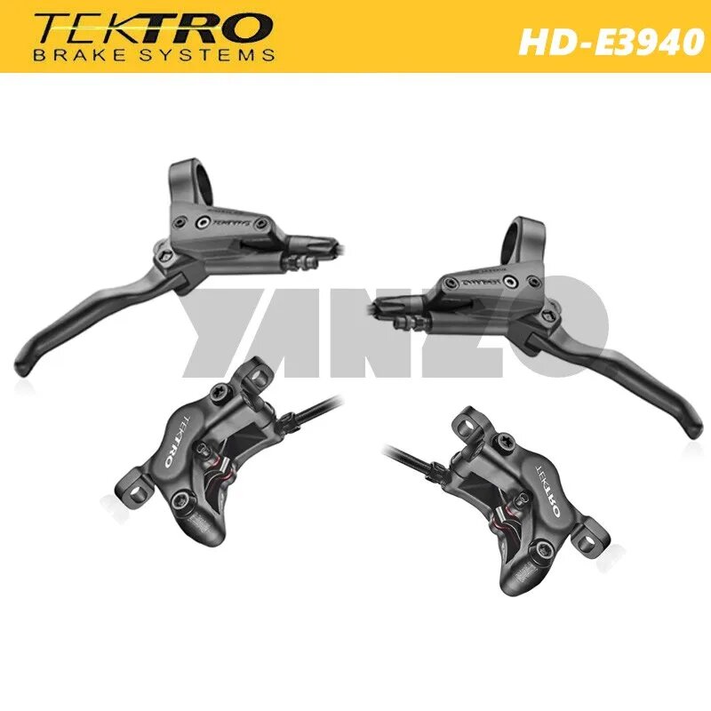 Tektro HD-E3940 Управление питанием для электронного велосипеда, 4 поршня, гидравлический тормоз, электрический 2-контактный комплект-OE, без розничной коробки, левый, передний, правый, задний