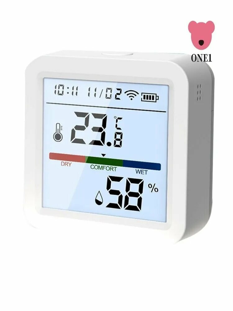 Tuya Wi-Fi Датчик Температуры И Влажности Smart Life Подсветка Гигрометр Термометр Поддержка Home